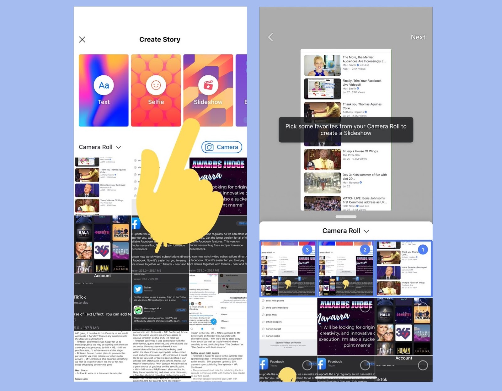 Facebook Introduces a Slideshow Option for Stories!