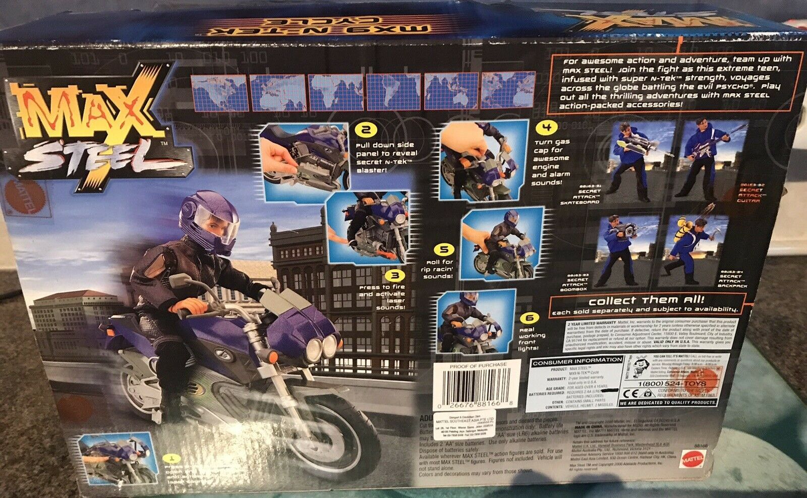 Max Steel Fanáticos: Línea Max Steel 1999-2000 Completa