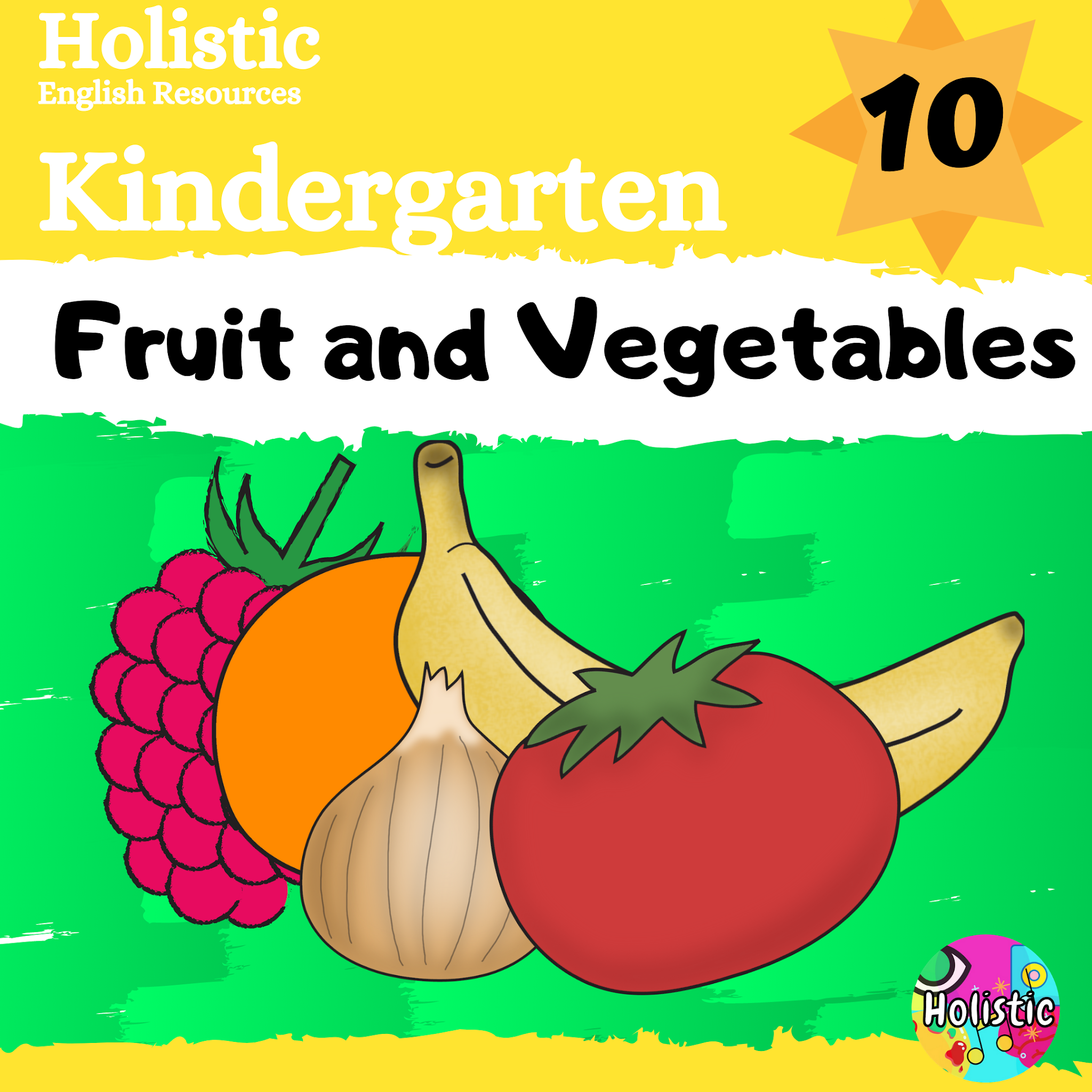ESL/EFL Preschool Teachers: Fruit and Vegetables Theme book and games ...