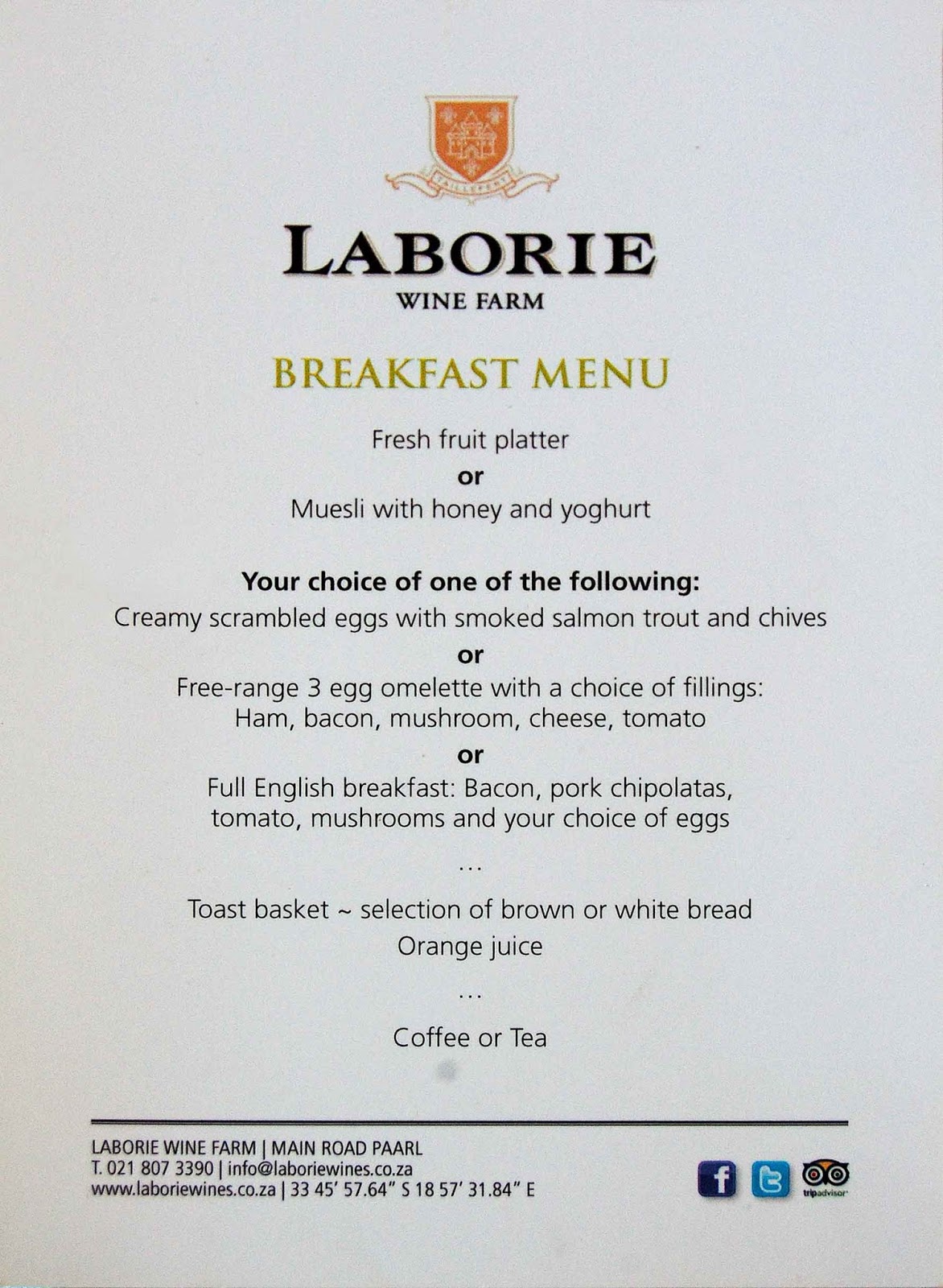 .: Laborie and Harvest Restaurant in Paarl