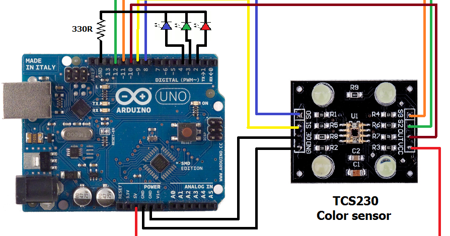 Color Sensor Using Arduino And Tcs230 ~ Simple Projects 7297