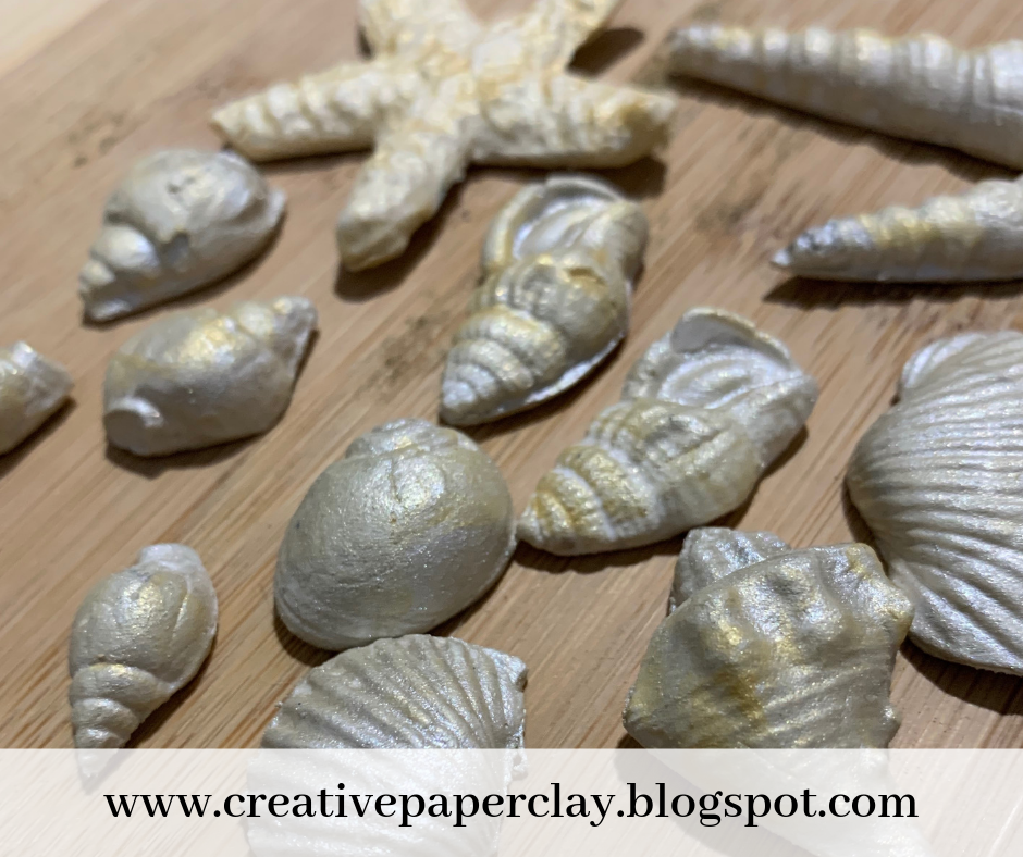 Creative Paperclay® air dry modeling material: Seaside Shells with ...
