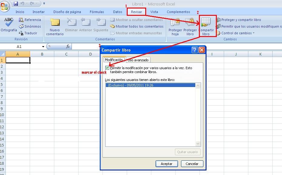 ElLisensiado: Compartir Excel para varias personal