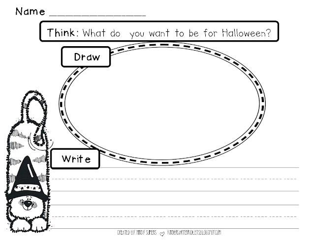 kindergarten kidlets: H-A-LL-O-W-EE-N {freebie}