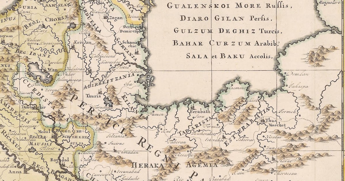 Political map of Safavid Empire (1719) | Old New Maps