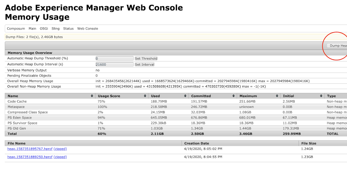 How to generate Heap dump or run Garbage collection through Felix ...