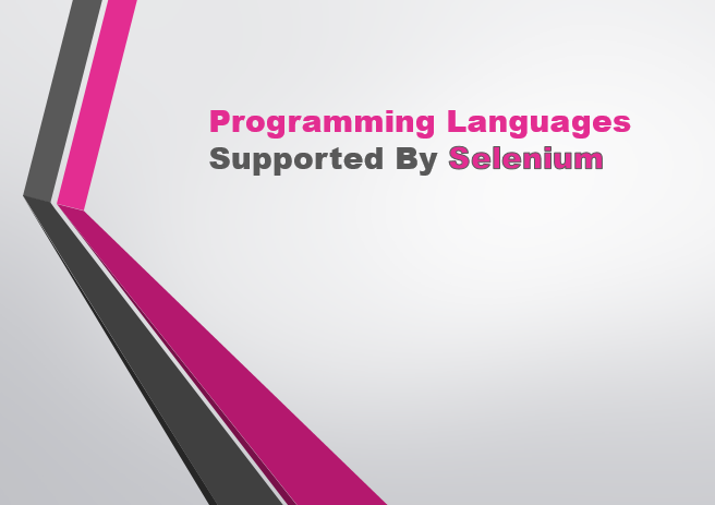 Selenium-By-Arun: Programming languages supported by Selenium Selenium-By-Arun: Programming languages supported by Selenium