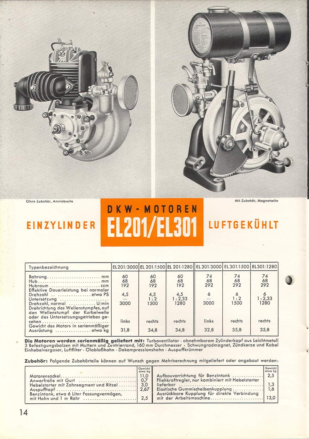 DKW Auto-Union Project: 1940 DKW Stationary Engine Range