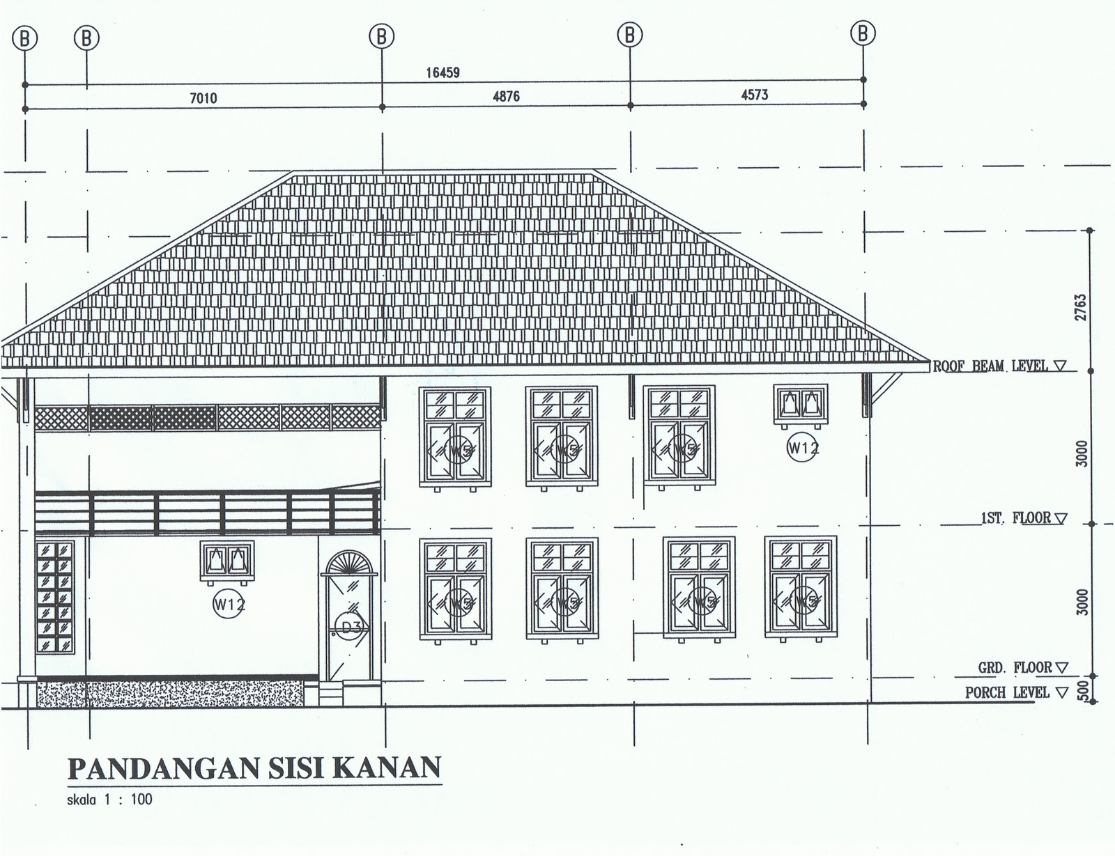 PELUKIS PELAN ARCHITECT DAN STRUCTURAL DESIGN: contoh 1