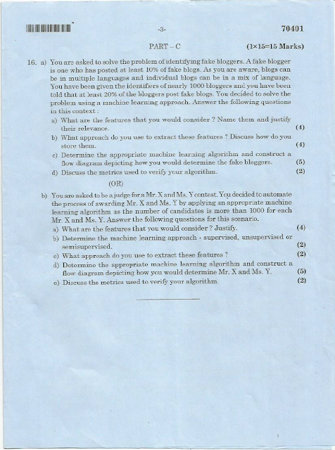 Anna University CP 5191-MACHINE LEARNING TECHNIQUES November/December ...