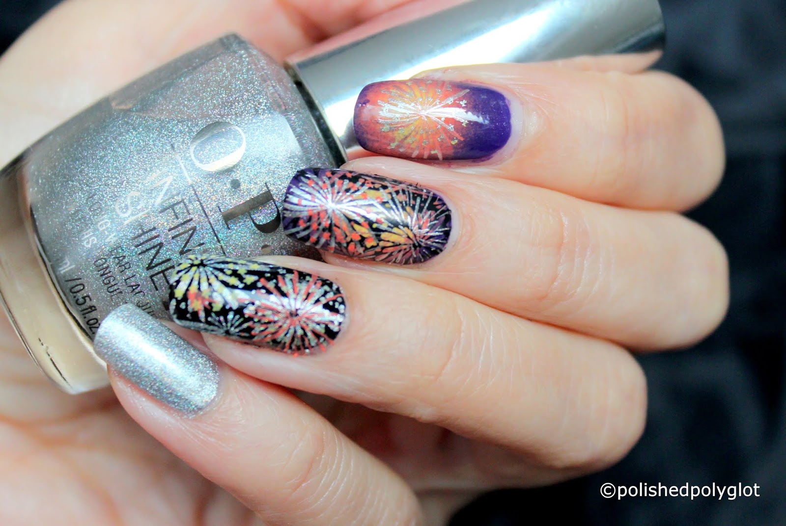 Nail art │ Four ways to create Fireworks Nail Design for the Holidays ...