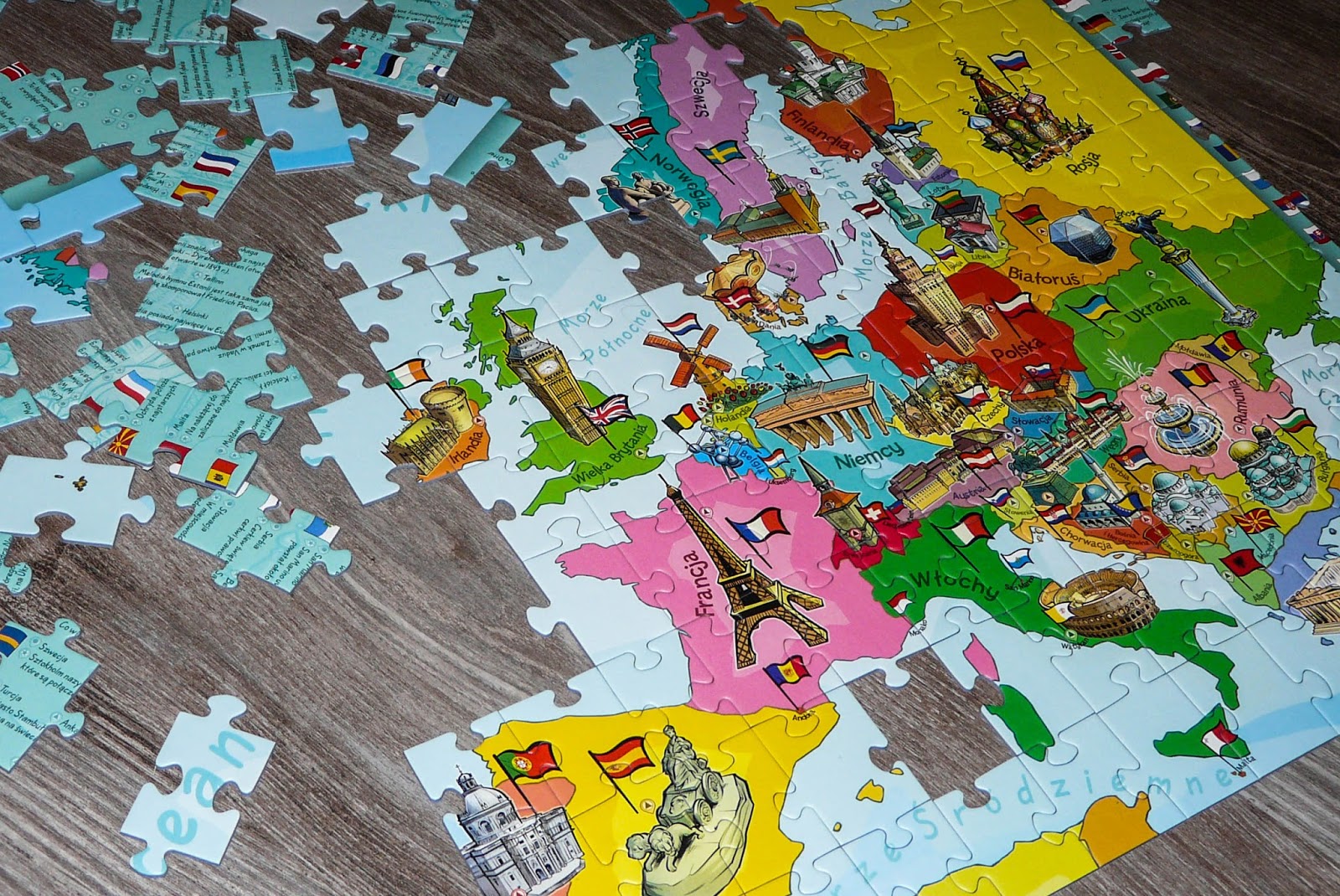 Puzzle edukacyjne Trefl - mapa Polski, Europy i świata | Maluszkowe ...
