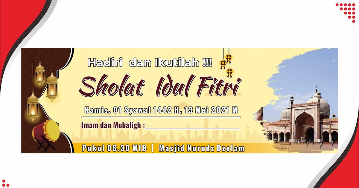 Contoh Banner Sholat Idul Fitri 1442 H - ALDZI ART & DESIGN