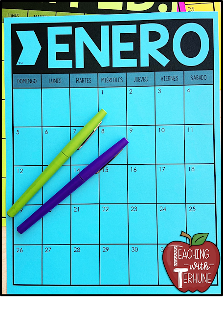 Teaching With Terhune: EDITABLE MONTHLY CLASSROOM CALENDARS