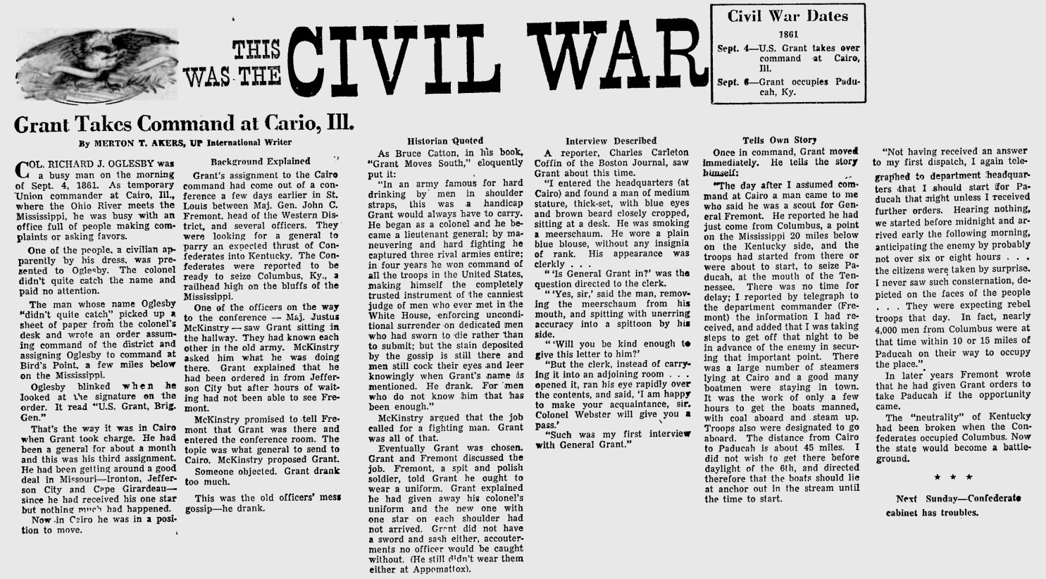 my military history research interests: CivilWarCentennial-newspaper ...