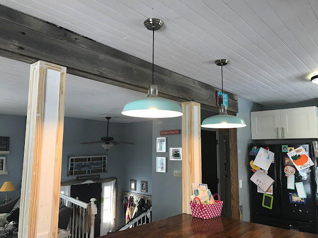 DIY Barn Wood Ceiling Support Beam | The Dabbling Crafter