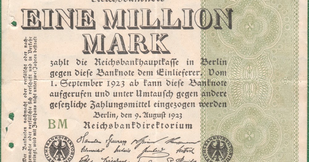 My banknotes collection: 1 Million Mark 1923