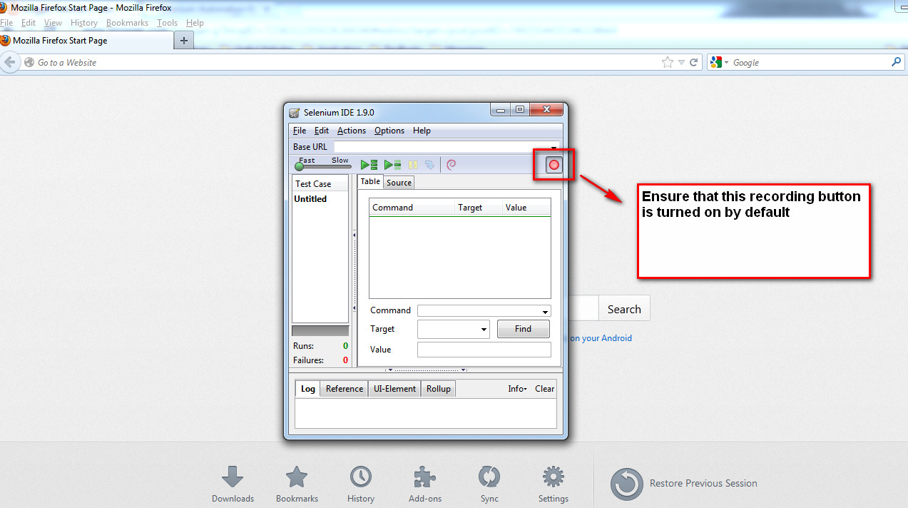 Selenium-By-Arun: 14. Record and Playback using Selenium IDE