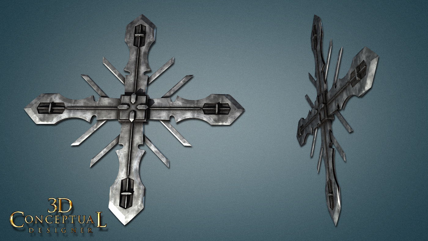 3DconceptualdesignerBlog: Project Review Priest: 3D Cross Weapon Build ...
