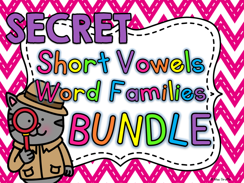 Miss Giraffe's Class: Must Have Short Vowel Word Family Games
