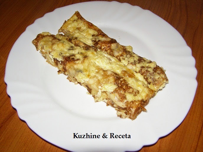 Kuzhine - Receta: Krepa te mbushura me djathe, te pjekura ne furre