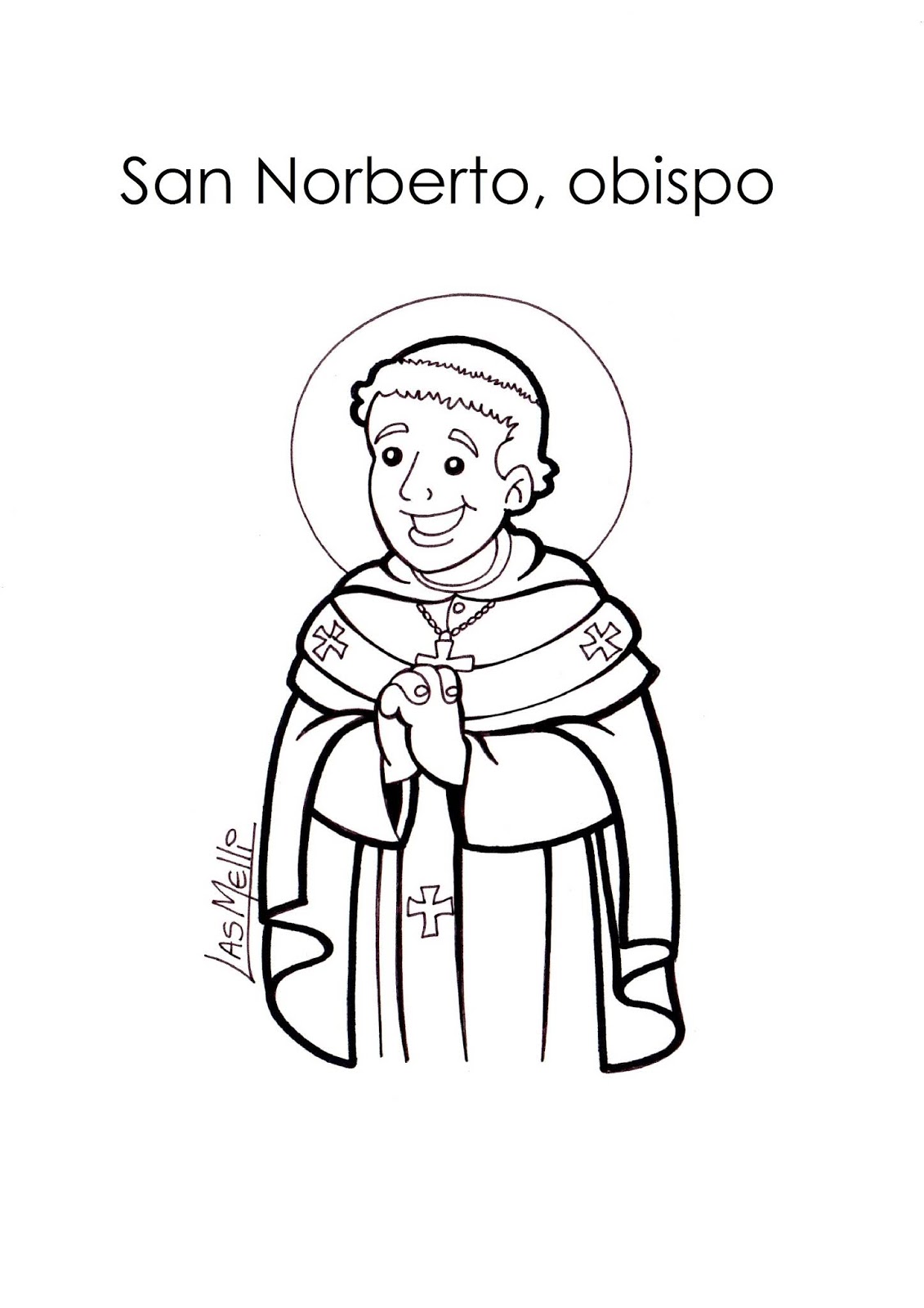 DIBUJO: San Norberto, Obispo - Educacion Religiosa