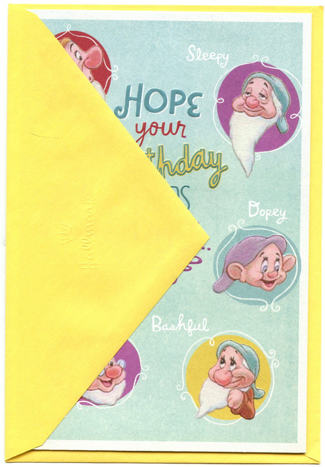 Filmic Light - Snow White Archive: 2012 Seven Dwarfs "Happy" Birthday Card