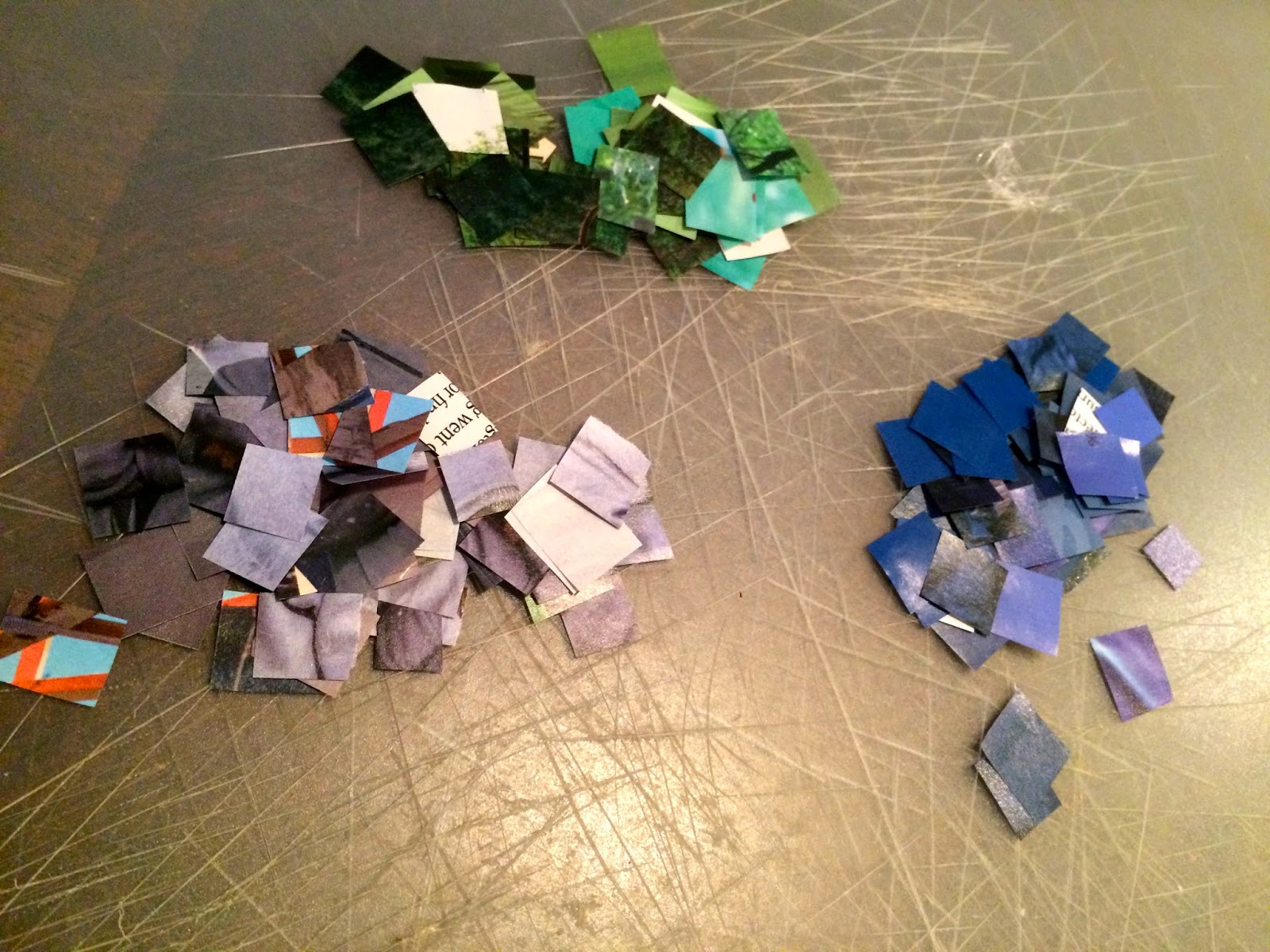 Cold Tuesday Morning: Make a Mosaic using Old Magazines