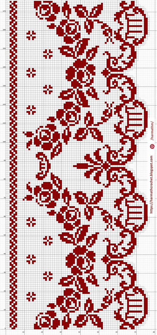 Filet - Crochet Patterns: Filet - crochet lace 435/b