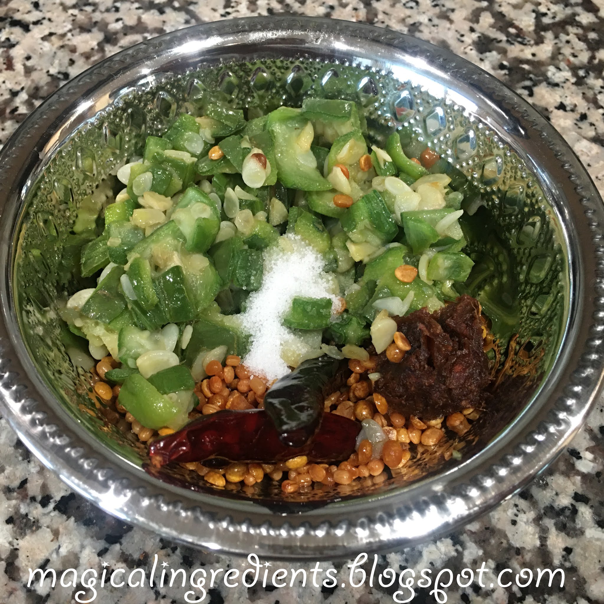 Peerkangai Paruppu Thogayal - Magical Ingredients