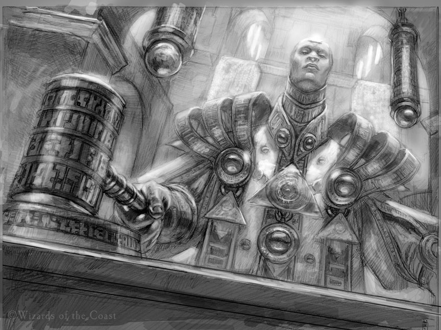 Matthew Stewart Illustration: Fall of the Gavel