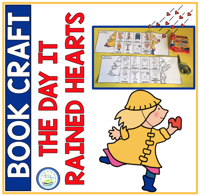 THE DAY IT RAINED HEARTS BOOK CRAFT ~ Book Units by Lynn