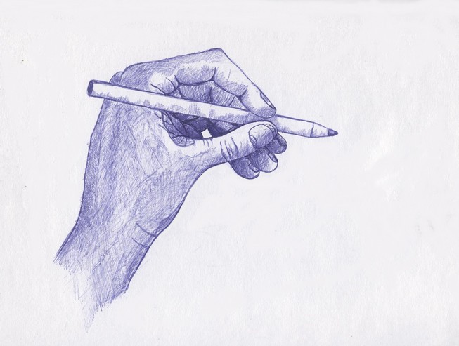 Ilustraciones y murales Korali: Mano izquierda dibujando