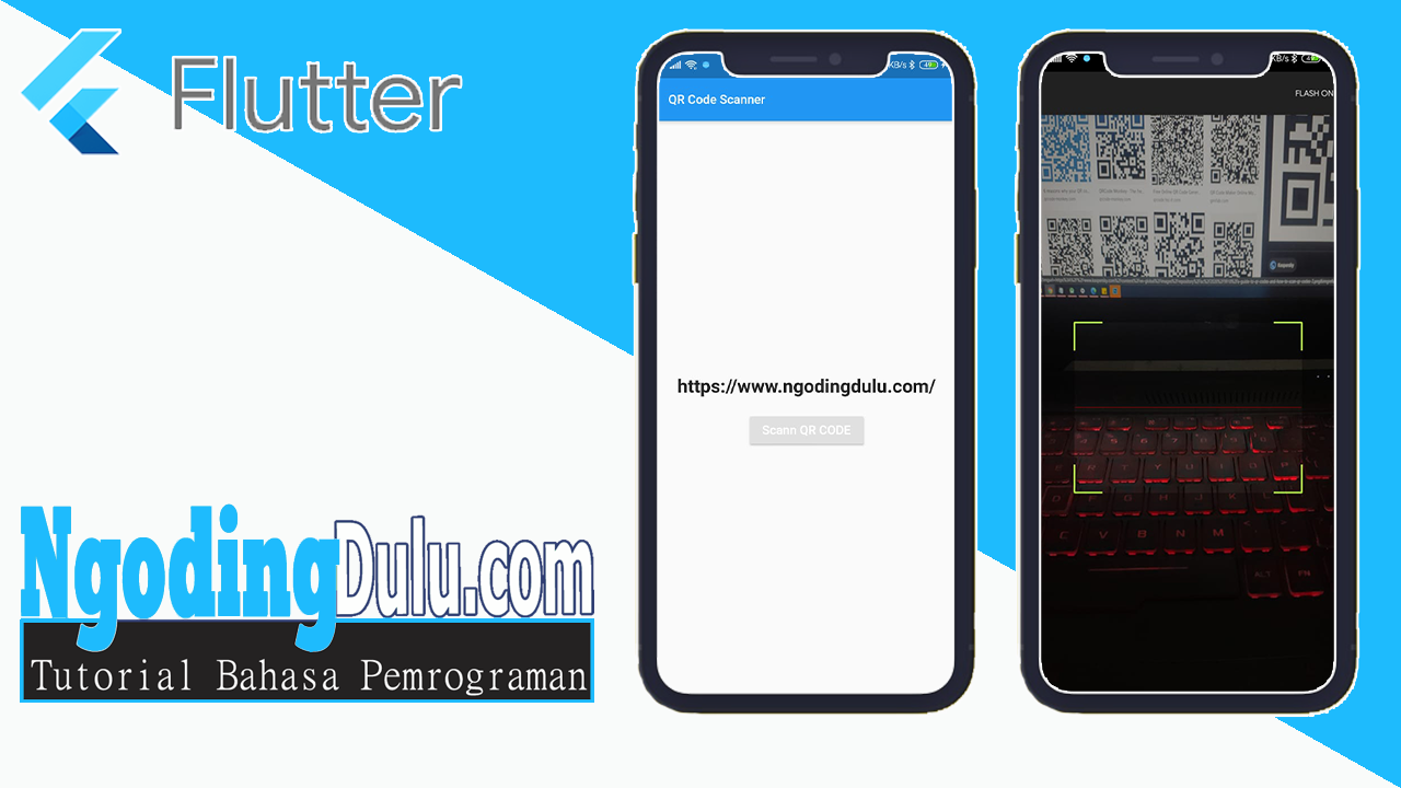 QR Code Scanner Barcode Scanner Menggunakan Flutter - Ngodingdulu.com
