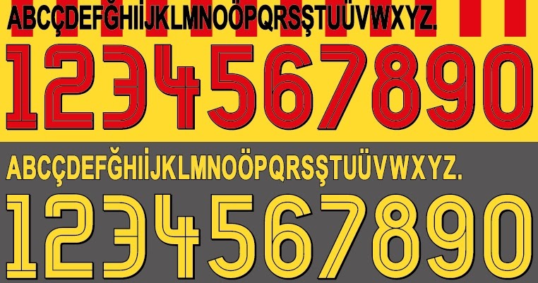 FONT FOOTBALL: Font Vector Galatasaray 2004 2005 kit