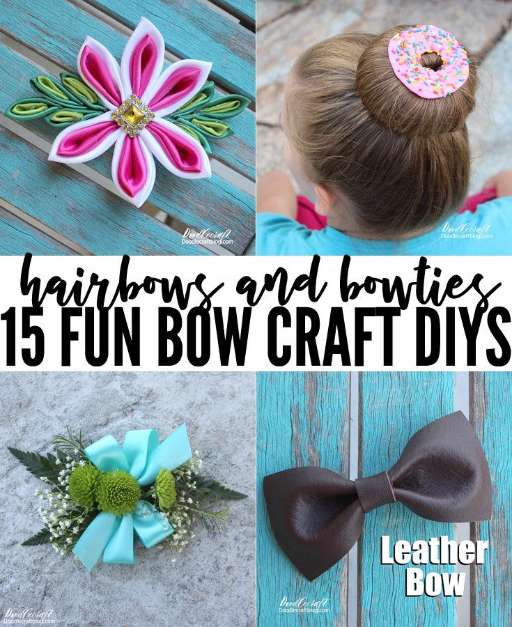 15 Fun Bow Craft DIY'S: Hairbows, Bowties and More!