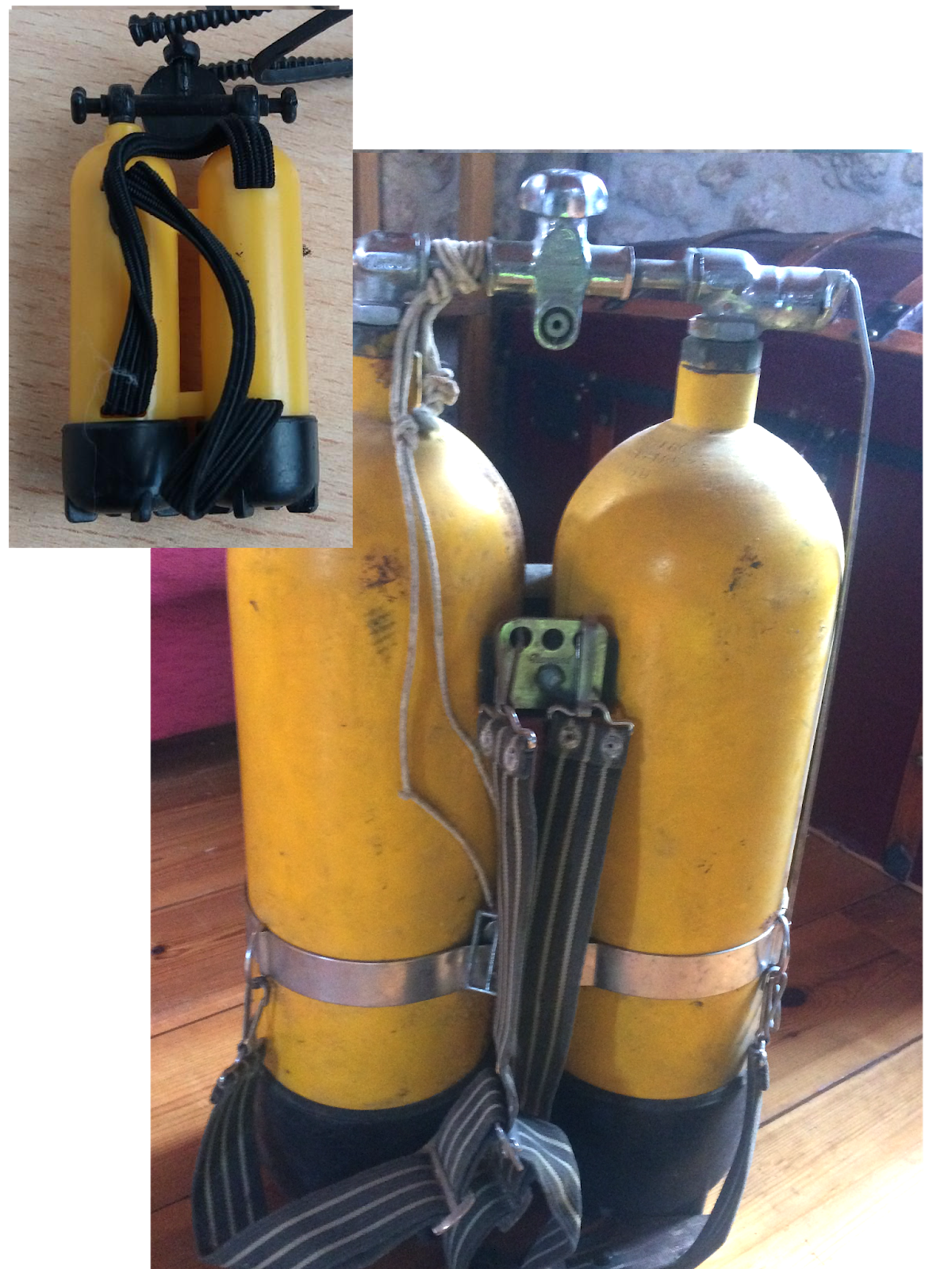 Botellas de buceo Memod de la época madelman