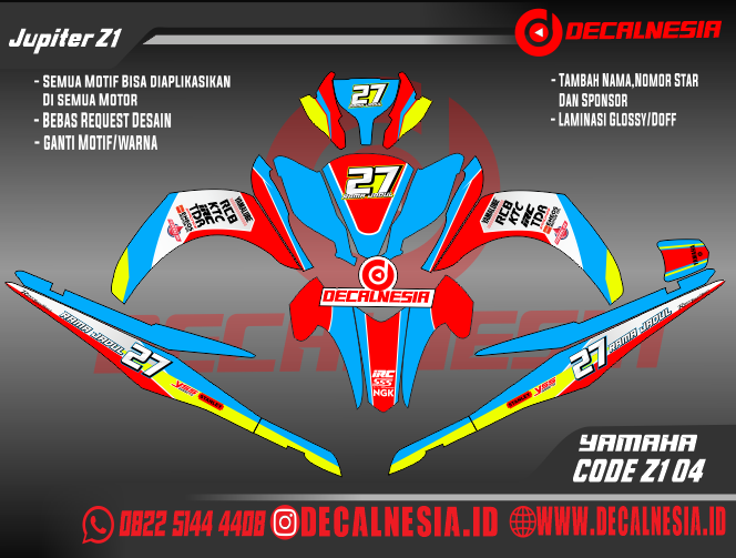 Decal Sticker Jupiter Z1 Road Race - Decalnesia