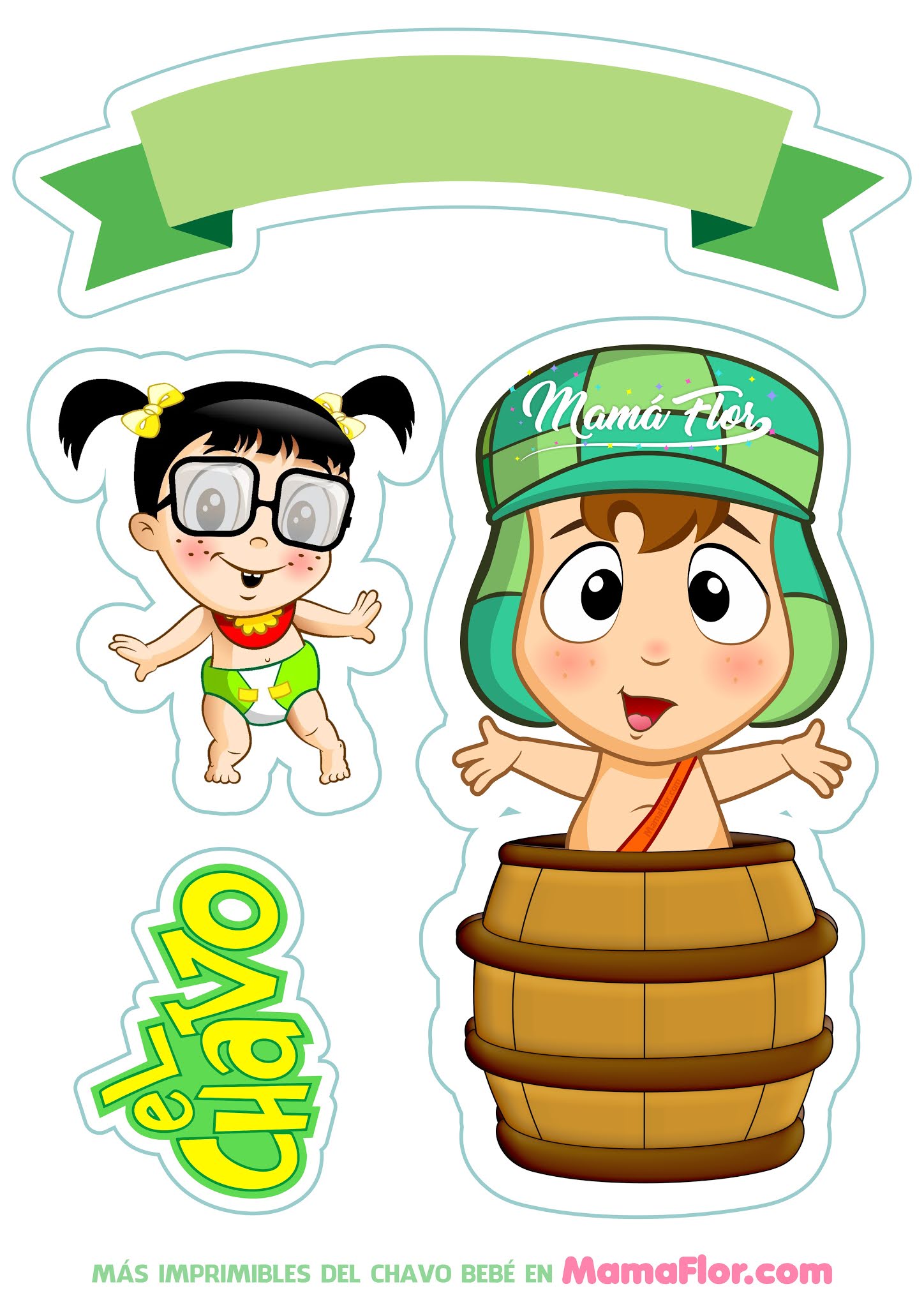 Imágenes del Chavo del 8 Bebé - Stickers para Imprimir - MamaFlor.com
