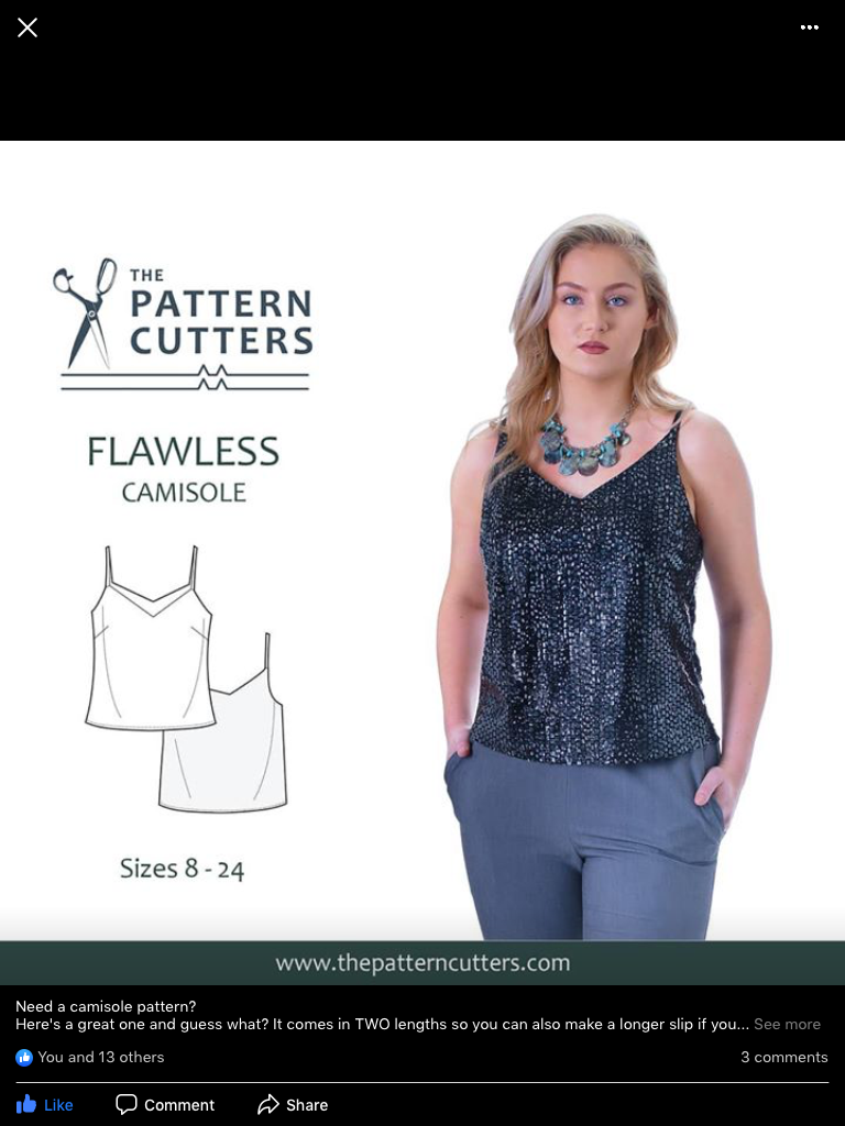 Pattern Cutters 'Flawless Cami' review