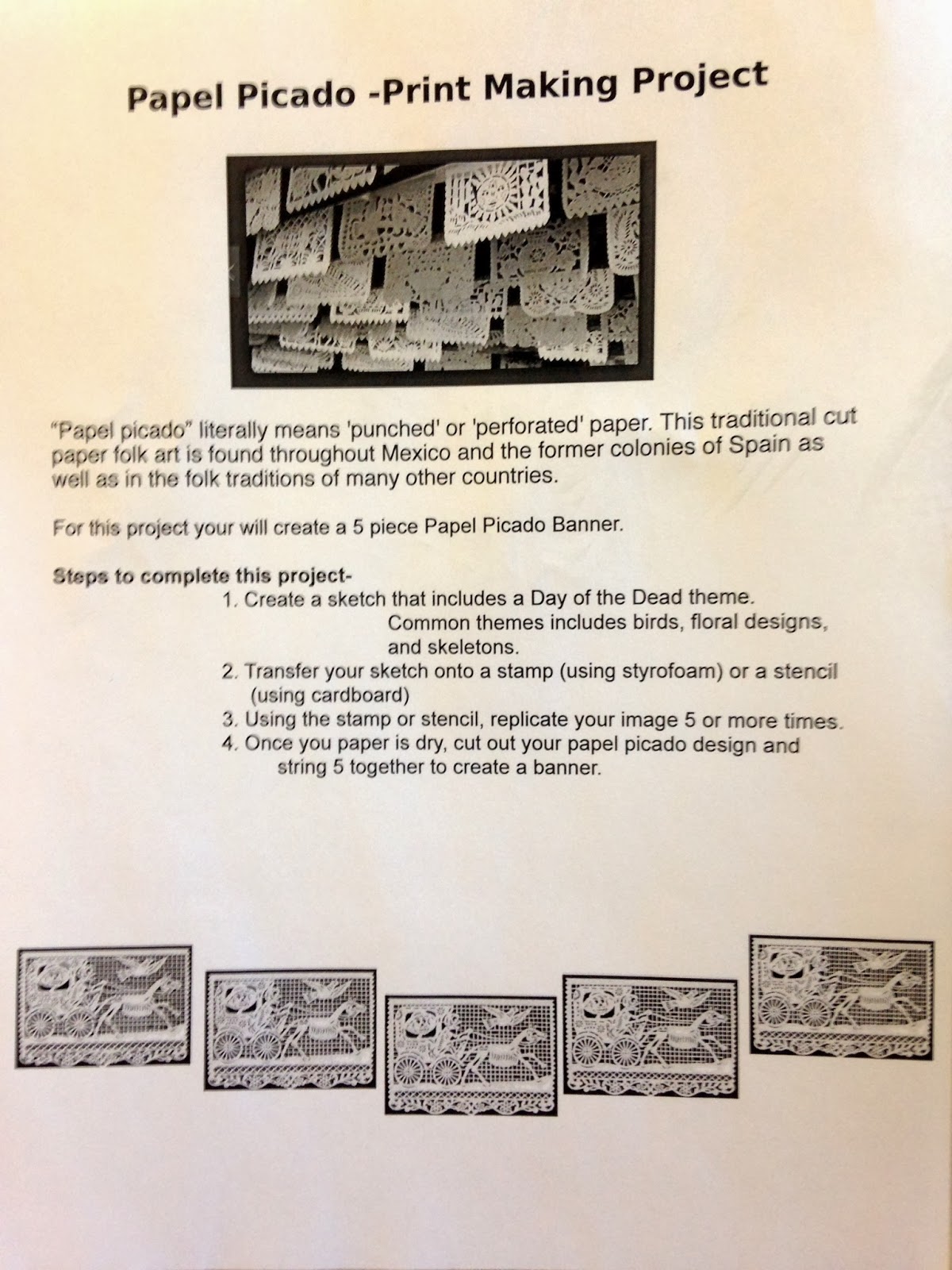 Ms. M's Art Class: Day of the Dead- Papel Picado