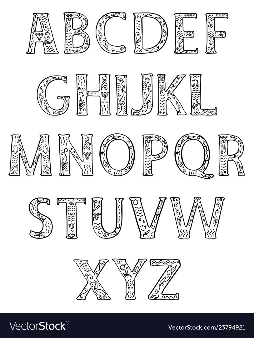 Alphabet Capital Letters - Formal Letter