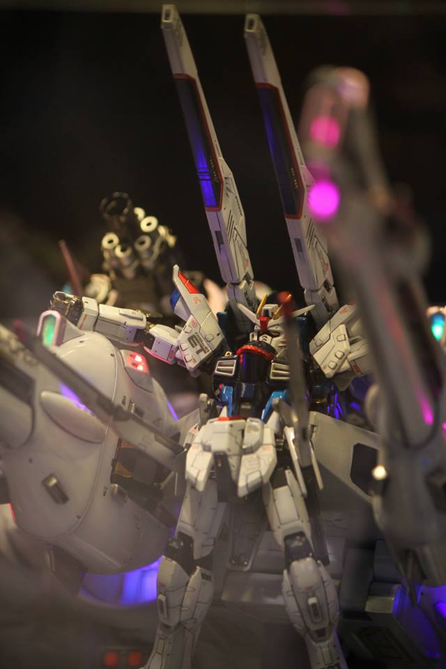 Custom Build: HG 1/144 METEOR Unit + RG Freedom Gundam with LED