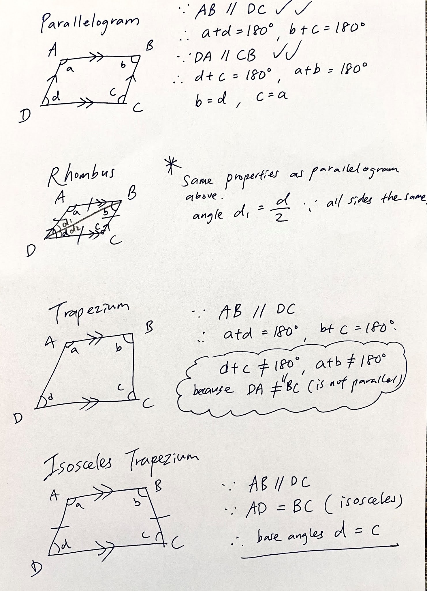 Primary 5 Maths: Properties of 4-sided Figures