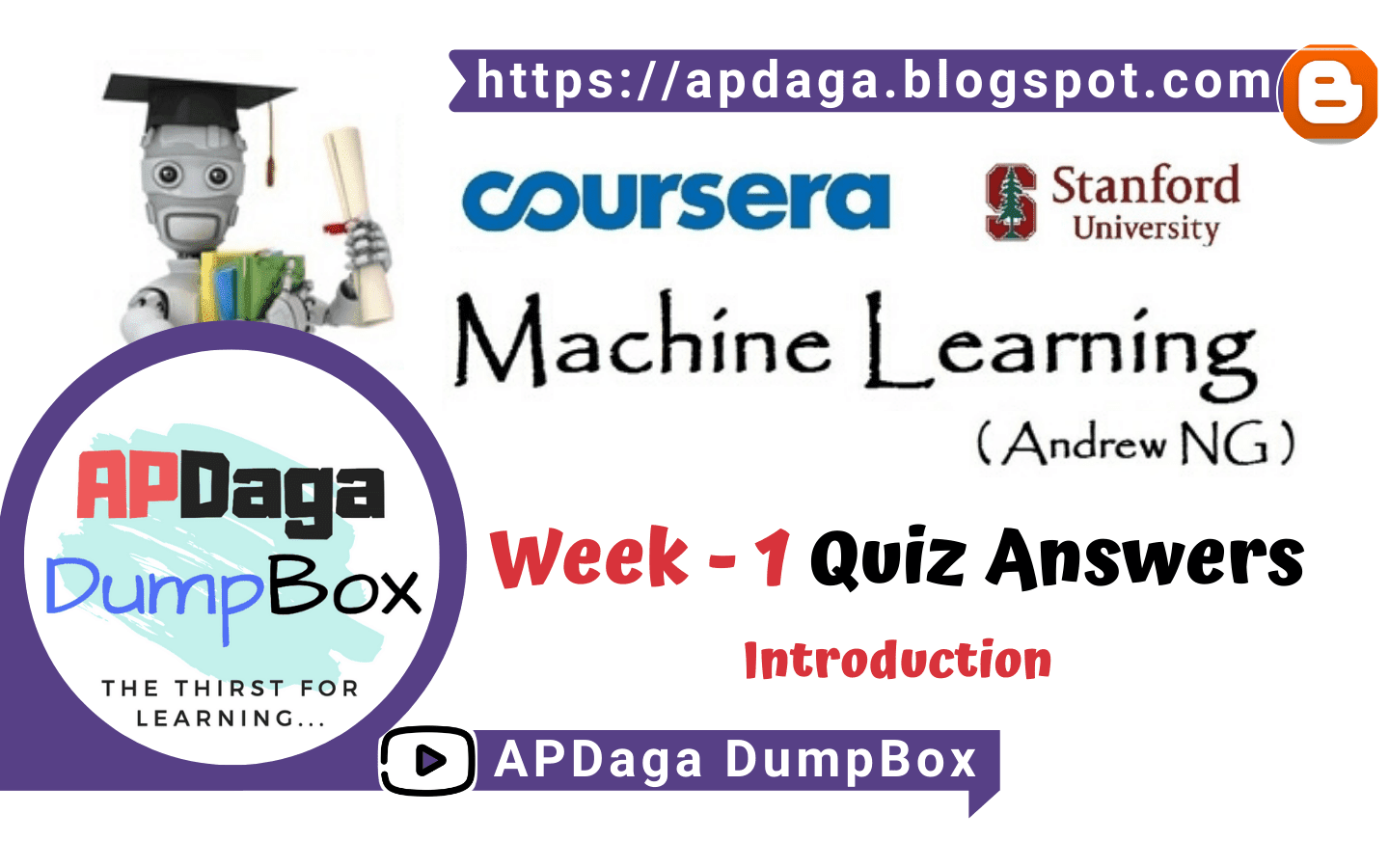 Coursera Machine Learning Week 1 Quiz Introduction Andrew Ng