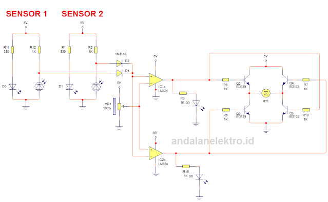 Skema Dan Penjelasan Prinsip Kerja Robot Line Follower Analog Lengkap ...