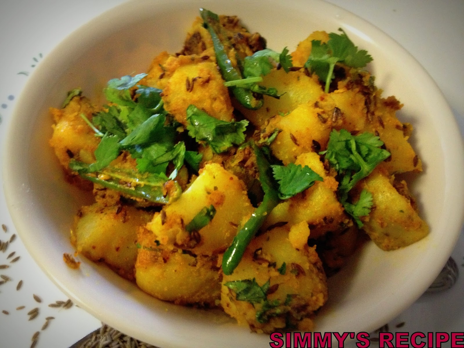 POTATOES WITH CUMIN SEEDS(ALOO JEERA)