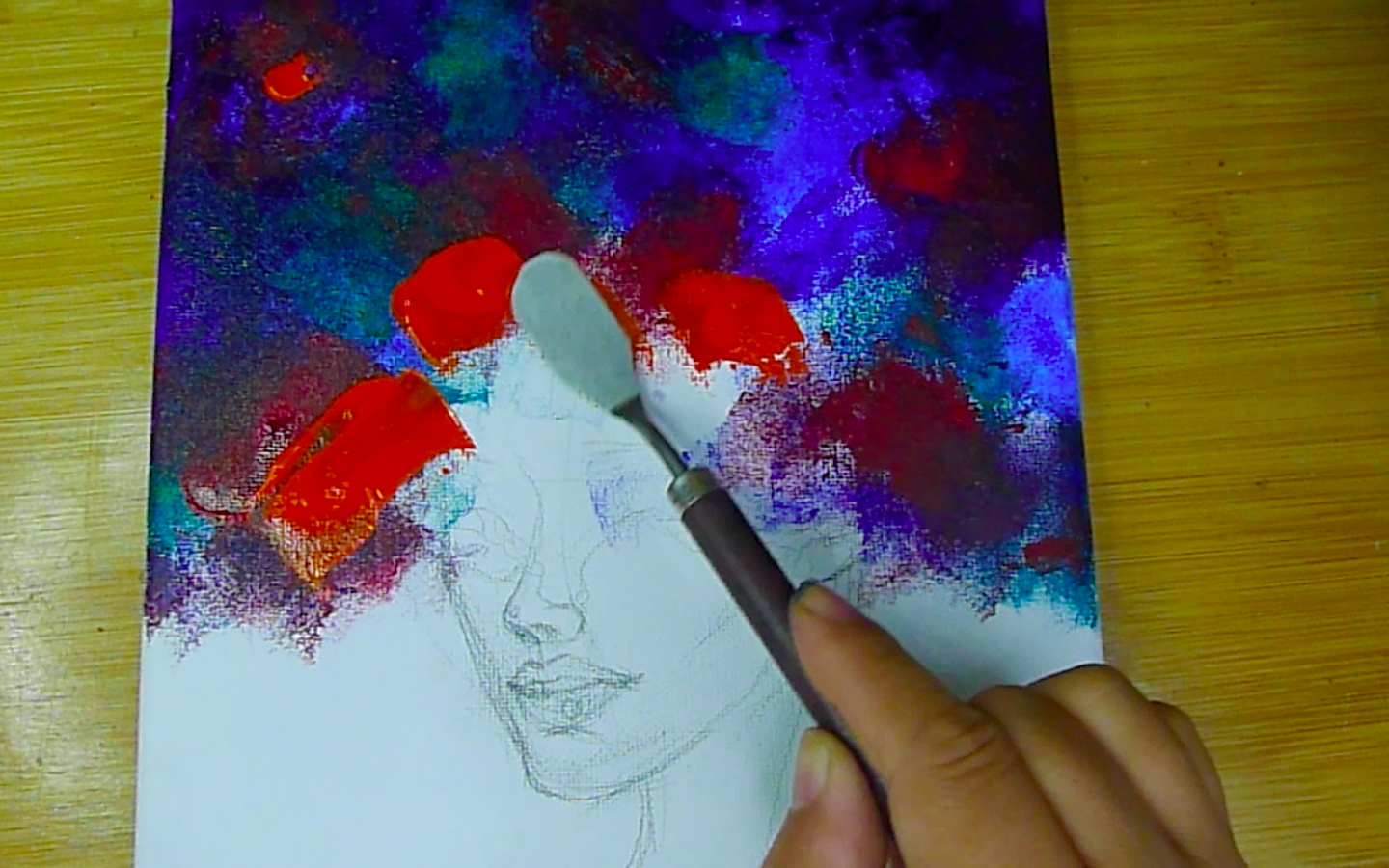 Acrylic Woman under the mist|How to draw step by step tutorial for ...