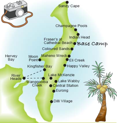 Fraser Island Getaway: Fraser Island Map