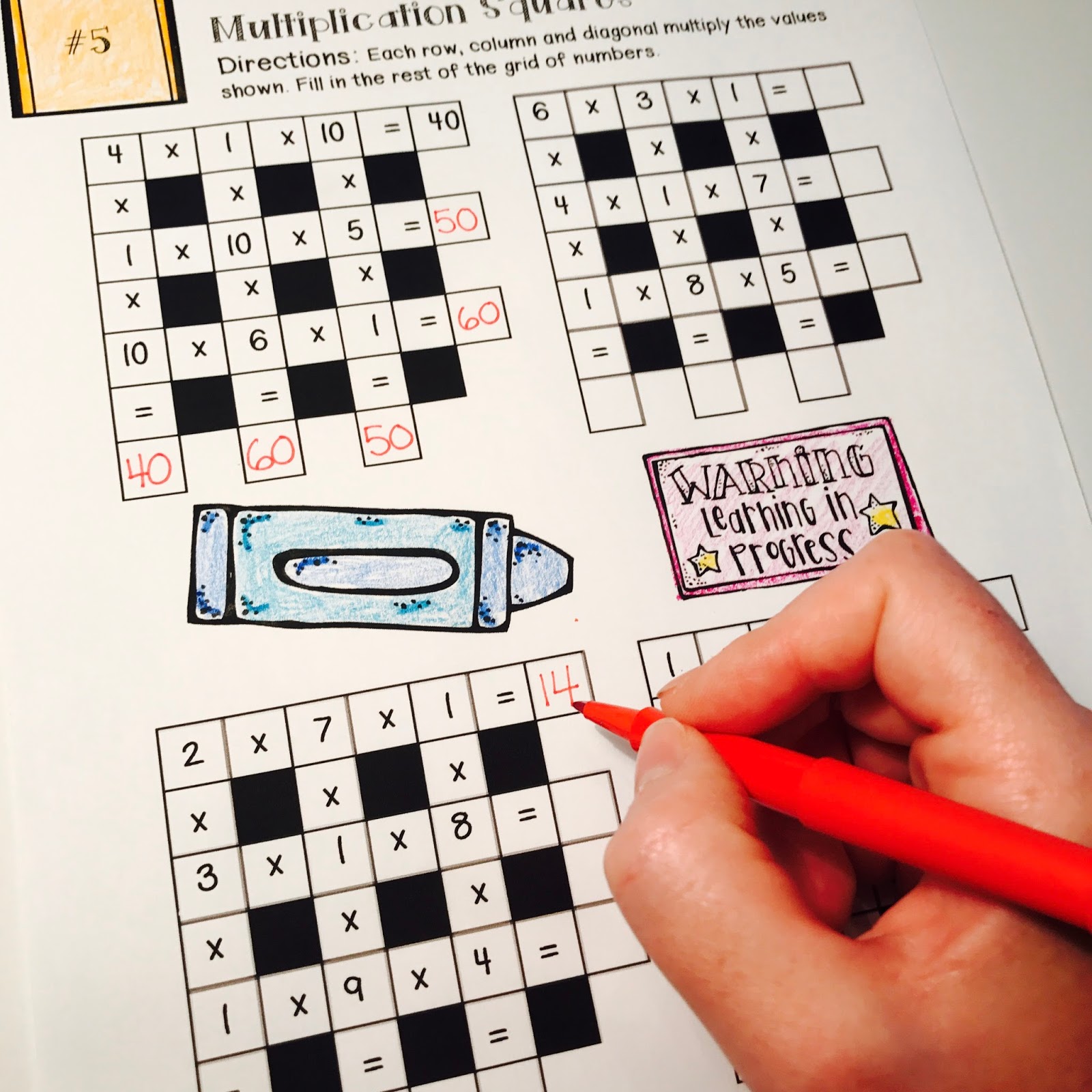 Kelly McCown: Back To School NO PREP Math Packet - 4th Grade
